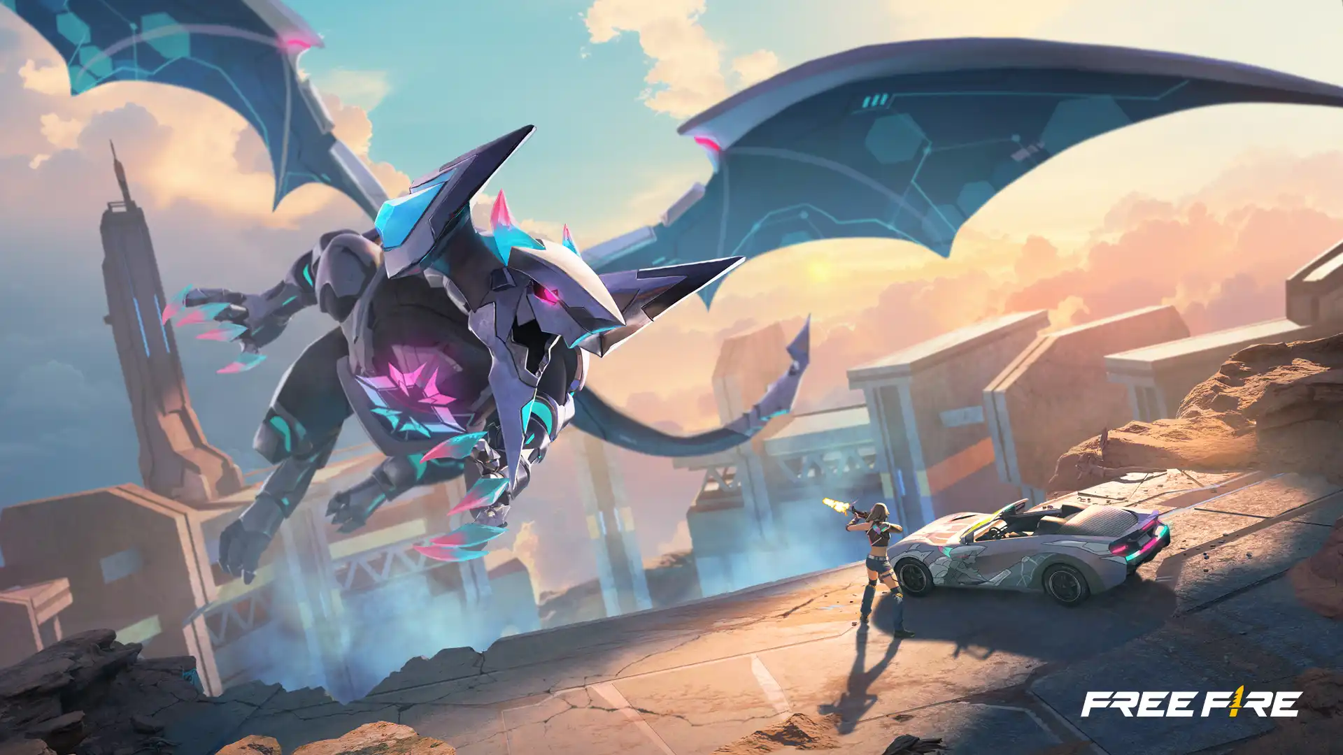 Mecadrako, o novo chefe dragão, invade o Free Fire